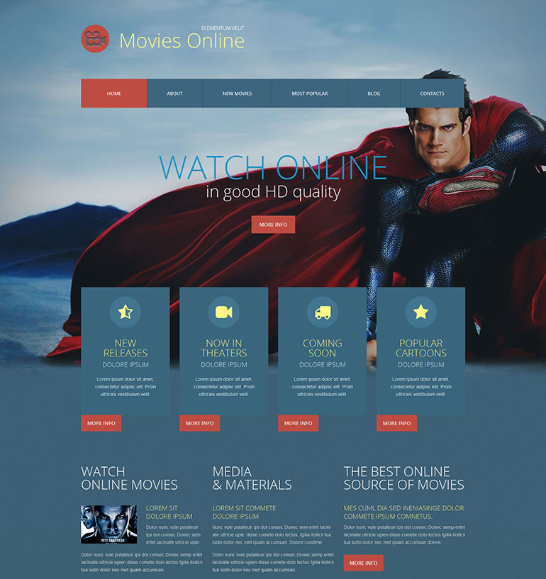 20 Coolest Movie Templates Web Template Customization