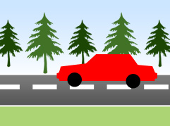Animating a moving car on a road | ImageReady Animation